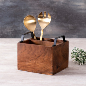 nestroots Spoon Stand with Serving Spoon Set Combo for Kitchen Dining ...