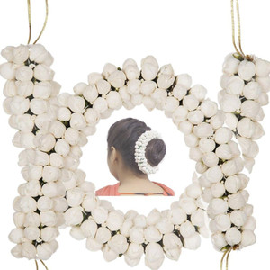 FasanGreen 2 White Gajra in Mogra Flower(For Wedding, Party, Festival ...