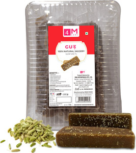 4MCare Gud 100% Natural Jaggery Saunf and Til 750g Block Jaggery Price ...