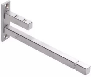 IndWorld F Type Glass Shelf Bracket Square 12 Inches, 1.5Inch Stainless ...