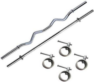 SBR Sports ''Combo Pack of 2 Straight and Curl Weight Lifting Gym Rods ...