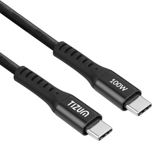 Tizum USB Type C Cable 2 A 1 m Type C to Type C USB 3.1 Cable (100W~5V ...