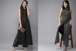 Lamba Creations Women Self Design Straight Kurta - Buy Lamba Creations ...