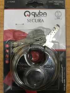 Quba 70mm (small size) disc Secura with 4 computer keys (dimple) steel ...