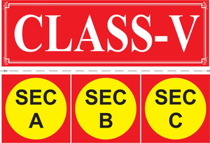 Poster School Sticker Poster Class-V With Section Large Poster sl2055 ...