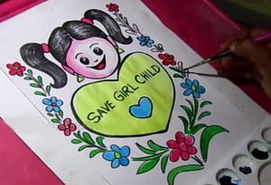 Poster Save Girl Child Poster Series 19 Wall Poster sl2010 (13x19 ...