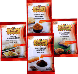 GEETARTH Combo of GroundNut Chutney, Gun Powder, Jawas Chutney, idli ...