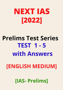 Next IAS Prelims Test Series (1-5) With Solution- (2022) English Medium ...