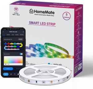 HomeMate RGBIC WiFi Color Changing LED Strip Lights, APP Control (16.4 ...