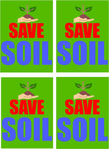 SVNTRE 4 cm SAVE SOIL STICKER SADHGURU QUOTE SAVE EARTH WATERPROOF SAVE ...