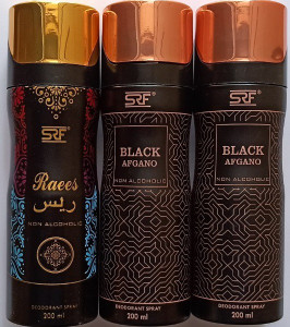 RAMSONS Raees (200ml X 1) & Black Afghano (200ml X 2) Deodorant Pack of ...