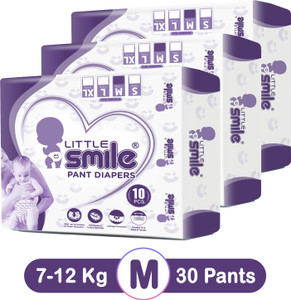 Little Smile PRIMIUM BABY DIAPERS - M - Buy 30 Little Smile Pant ...