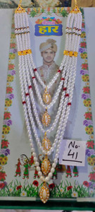 star health mart jewellery White Pearl Traditional Stone Moti Mala for ...