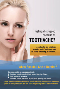 Poster Dental Doctor Medical Toothache When Should See Dentist Wall ...