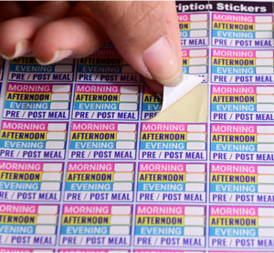 SudhaLaxmi 2.54 cm Prescription Stickers/Labels/Dose Stickers/Dose ...