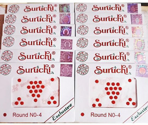 MADHAV ENTERPRISES Suruchi Red Bindi (Size -4)(Pack of 10 leaflets ...