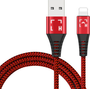 Heffix Lightning Cable 2 A 1.8 m Nylon Braided 6Feet/1.8M Long Nylon ...