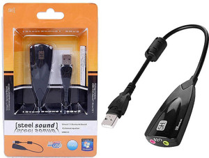 ATEKT 7.1 Channel 5HV2 Steel Sound Sound Card (Black) PACK OF 1 LAPTOP ...