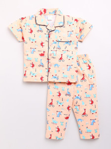 SNUGG BUGG Kids Nightwear Boys & Girls Printed Fleece Blend Price in ...