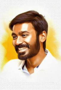 Poster Danush Actor Digital Art (Large Poster, 300GSM Matt, 36x24 ...