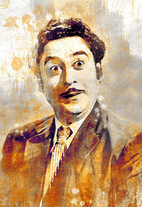 Poster Kishore Kumar Bollywood Singer DigitalArt (Large Poster, 300GSM ...