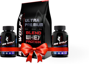 big wolf nutrition COMBO MULTIVITAMINE + MILK THISTLE + BLEND Whey ...