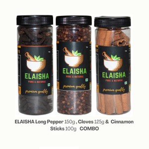ELAISHA Pipal Badi 150 Grams Cloves 125 Gram Cinnamon Sticks 100 Gram ...