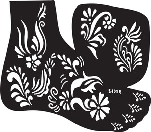 IVANA'S (Leg Design) Mehndi Design Stencils for LEG, Both Leg set of 2 ...