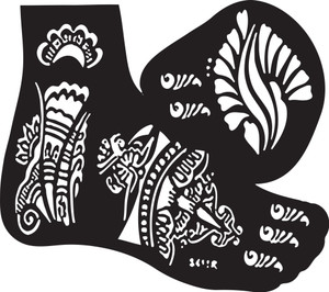 IVANA'S (Leg Design) Mehndi Design Stencils for LEG, Both Leg set of 2 ...