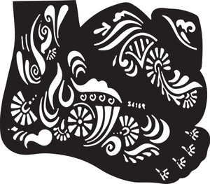 IVANA'S (Leg Design) Mehndi Design Stencils for LEG, Both Leg set of 2 ...