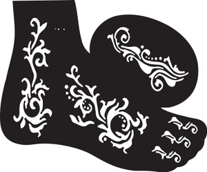 IVANA'S (Leg Design) Mehndi Design Stencils for LEG, Both Leg set of 2 ...