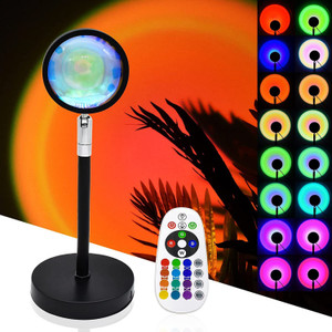VibeX Sunset Projection lamp with 24 Keys Remote Control-D3 Night Lamp ...