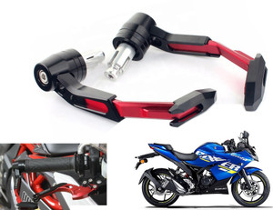 Generox CNC Aluminium Lever Guard Red For Gixxer SF 150 Bike Crash ...