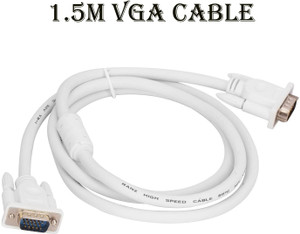 POZUB VGA Cable 1.5 m Flexible TV-out Cable CPU To Monitor VGA Cable ...