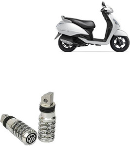 SEMAPHORE Spring Style Silver Metal Motorcycle Footrest For TVS Jupiter ...