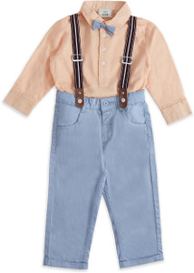 Pantaloons Baby Dungaree For Baby Boys Solid Pure Cotton Price in India ...