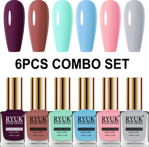 RYUK Long Shine HD Colors Nail Polish Combo Offer Set of 6 Pcs TRYNK-01 ...