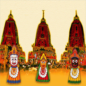 Wall gallery 45.72 cm Legend surrounding the Temple of Lord Jagannath ...