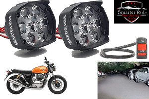 SMARTER RIDE Waterproof 9 LED Fog Light with Switch for Royal Enfield ...