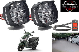SMARTER RIDE Waterproof 9 LED Fog Light with Switch for Honda Dio BS6 ...