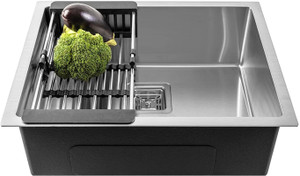 ROSSIL HANDMADE KITCHEN SINK SOUND PROOF MATT FINISH 21" X 18" X 10 ...