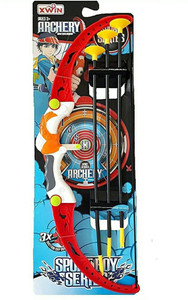 ARCHERY Plastic Bow Arrow with 3 Arrows Warrior Weapon Set with Dhanush ...