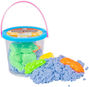 RATNA'S Mini Sand 200g Blue Color for Kids with Moulds Soft Sand Clay ...