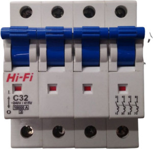 HI-FI Four Pole MCB B/C Series 10KA 810146....pack of 1 MCB Price in ...