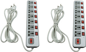 Fuzion Plus 10 Amp Extension Board 7+7 Multi Plug Power Strip 2 Meter ...