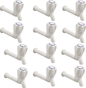 COSSIMO Polo PVC Plastic Long Bib Taps For Bathroom (Pack of 12) Bib ...