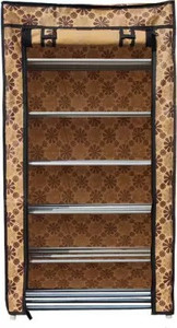 GlowSilk Multi Utility Collapsible Metal Book/Shoe/Cloth Foldable Rack ...