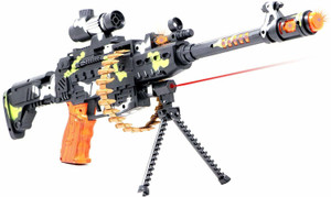 valuableplus Machine Gun Toy with LED Flashing Lights and Sound Effects ...