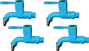 Bizaar Plastic Blue Kubix Bib Taps For Bathroom and Kitchen Taps Bib ...
