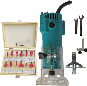 DUMDAAR 500W Electric Trimmer Machine Size 6.35mm with 12 Router bits ...
